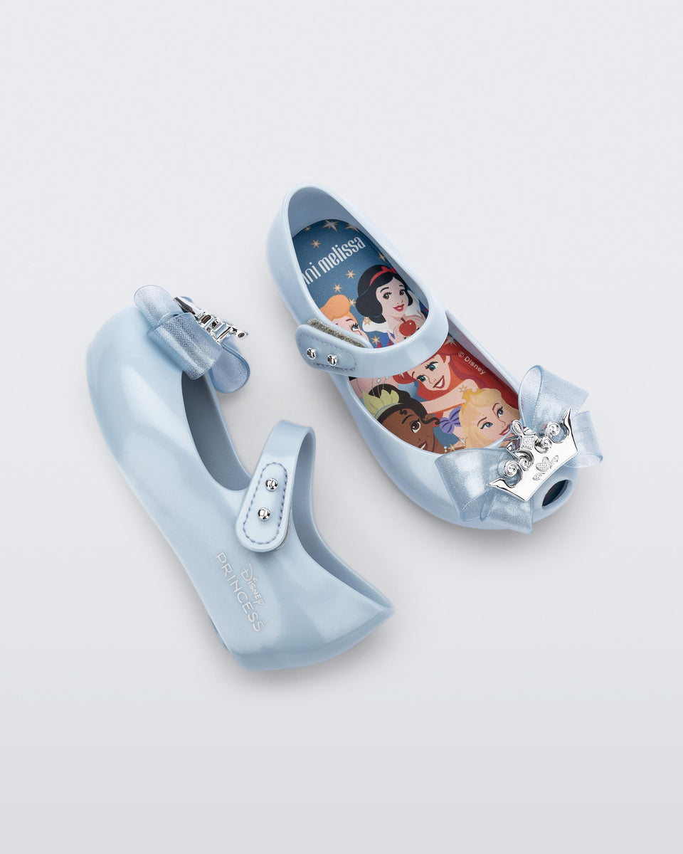 Ultragirl Princess Flat in Pearly Blue for Babies & Mini Melissa Shoes US