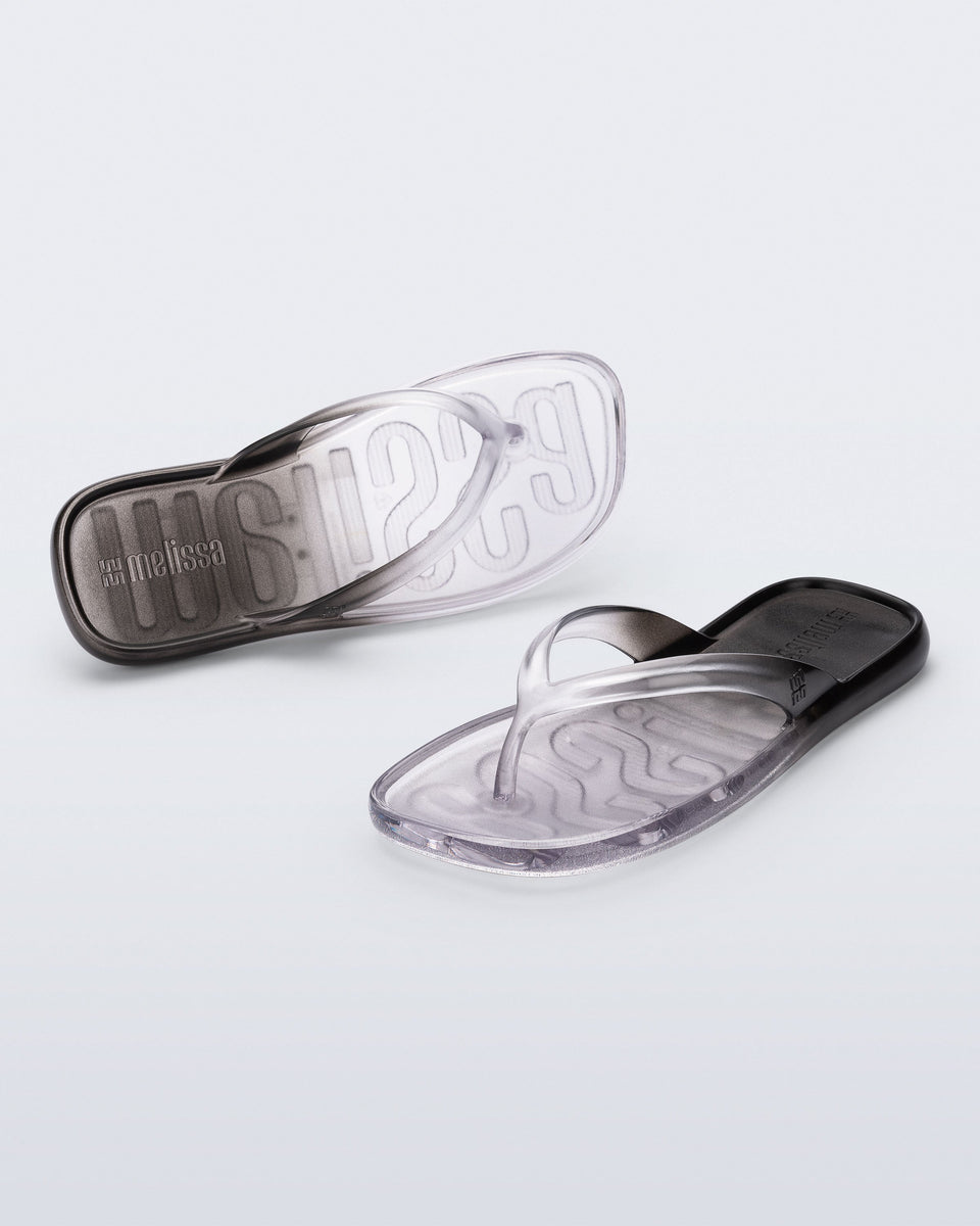Beachwear Flip Flop in Clear/Black & Melissa Shoes US