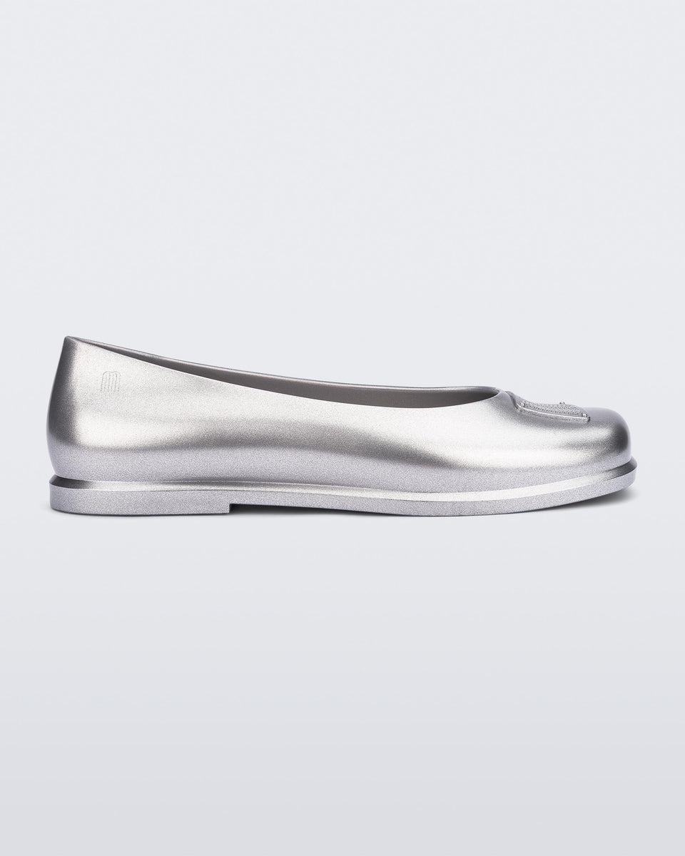 Ruby Flat in Silver & Melissa Shoes US
