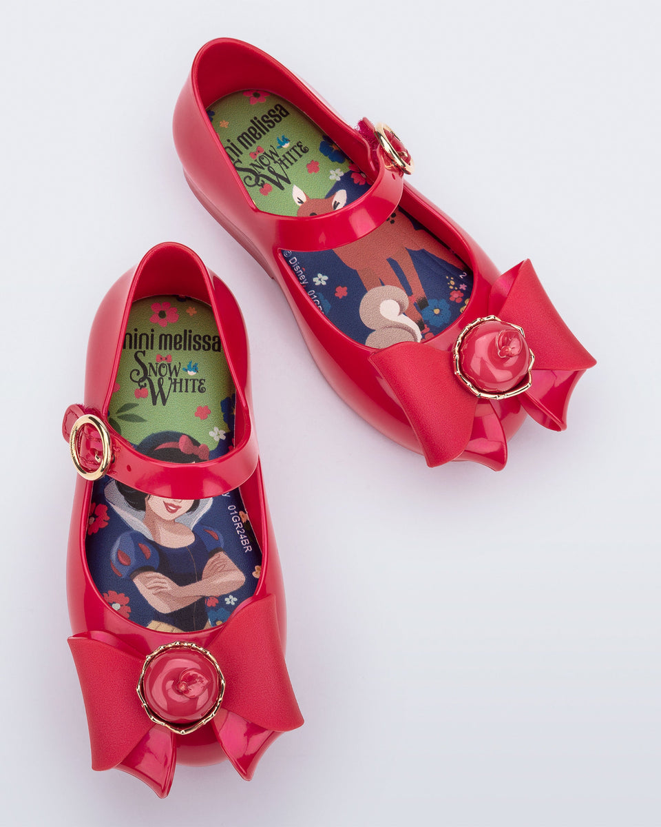 Sweet Love Snow White Flat in Red for Babies & Mini Melissa Shoes US