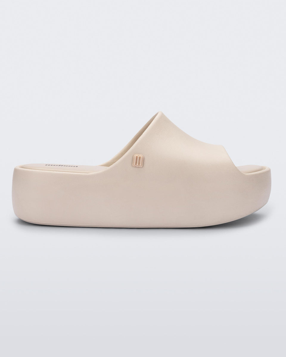 Free Platform Slide in Beige & Melissa Shoes US